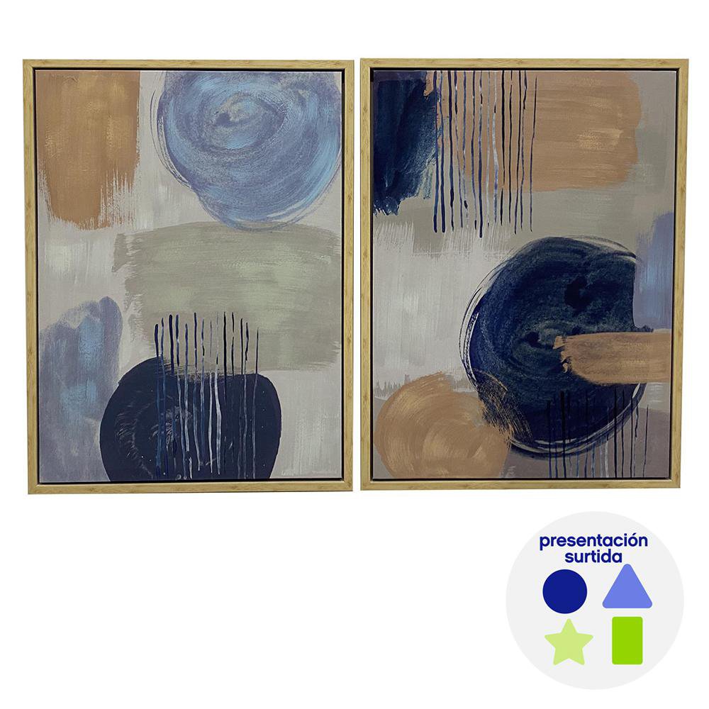 Cuadro Decorativo con Marco Diseños Surtidos 60x80x4 Cm - Concepts - Cemaco