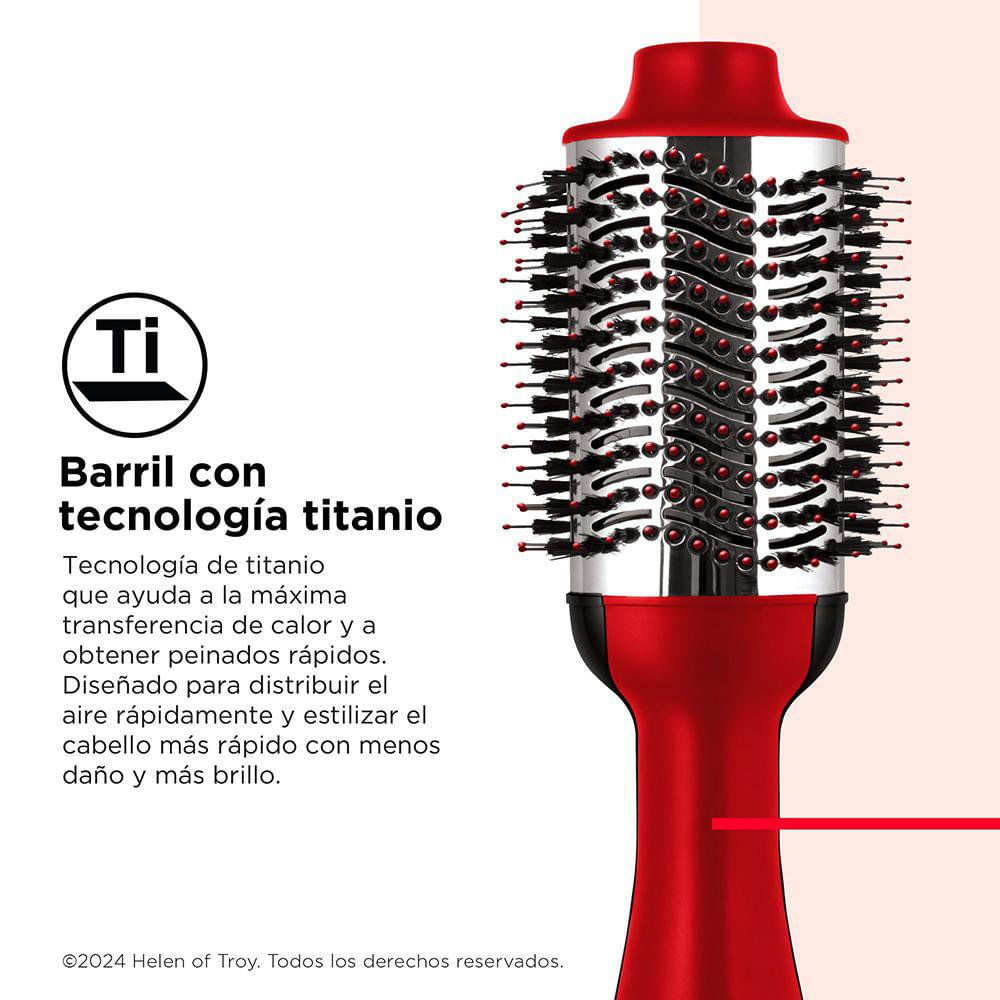 Cepillo Revlon One Step Volumizer Titanium Rojo - Cemaco