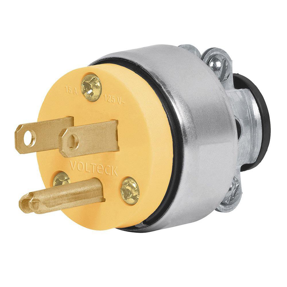 Espiga Tipo B 125V 15A Plateada - Volteck - Cemaco