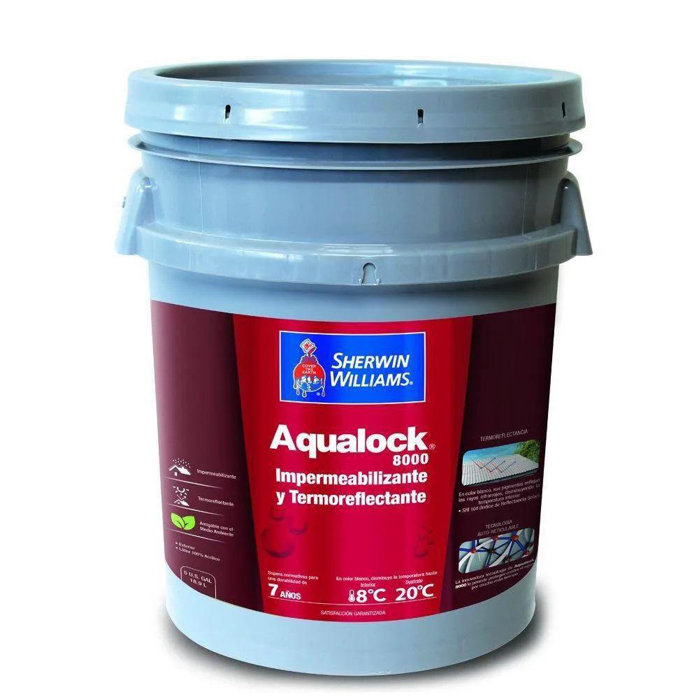 Impermeabilizante Aqualock 8000 Mate Base Extra White 5 Gal - Sherwin ...