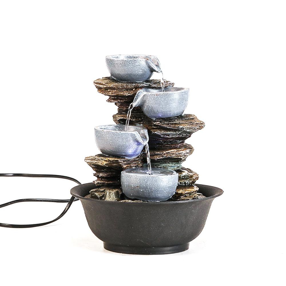 Fuente Jarras Gris con Luz Led - Cemaco