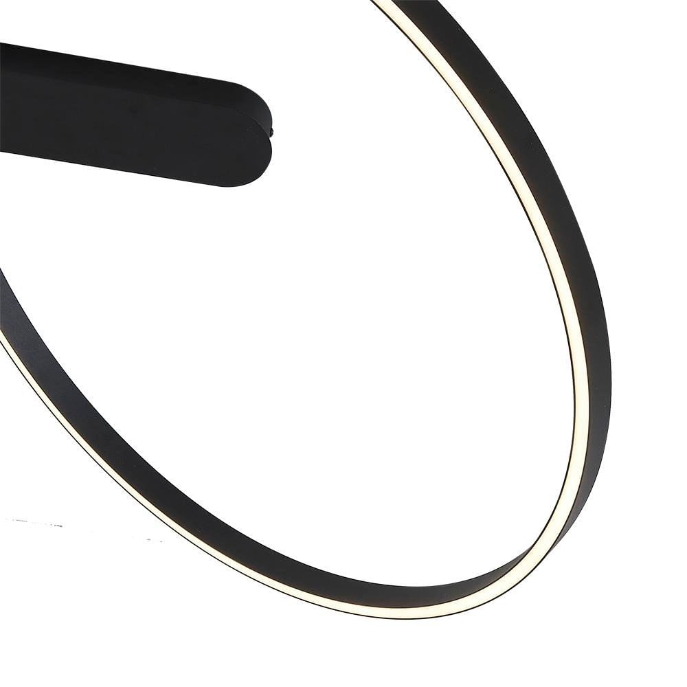 Lámpara Led Circular de Techo Negra Luz Cálida 38W - Cemaco