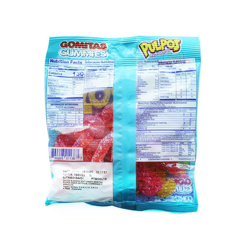 Gomitas Pulpos 100 G - Guandy - Cemaco