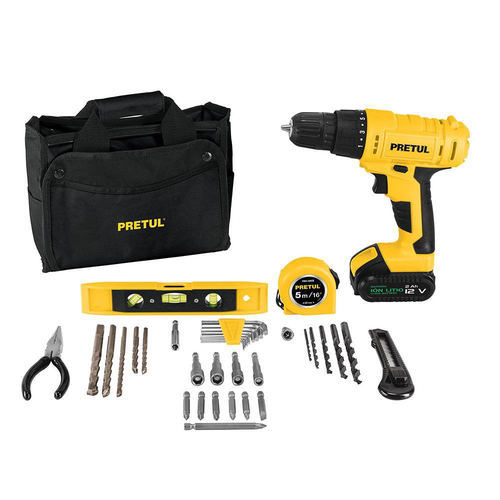 Kit de Taladro Inalámbrico 3/8 Plg 12 V con 35 Accesorios - Cemaco