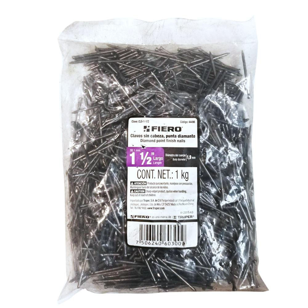 Clavo para Madera sin Cabeza de 1-1/2 Plg - Cemaco