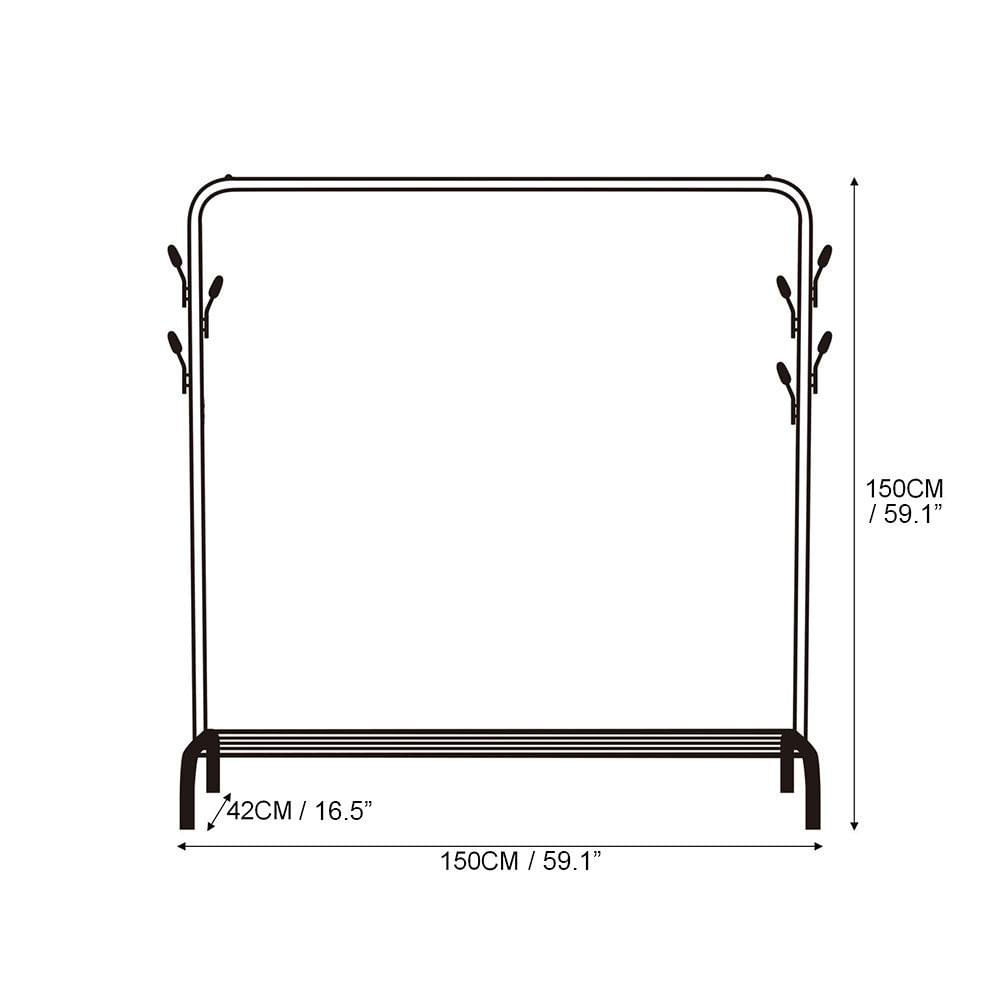 Colgador para Ropa de Metal Blanco 150X43X154 Cm - Cemaco