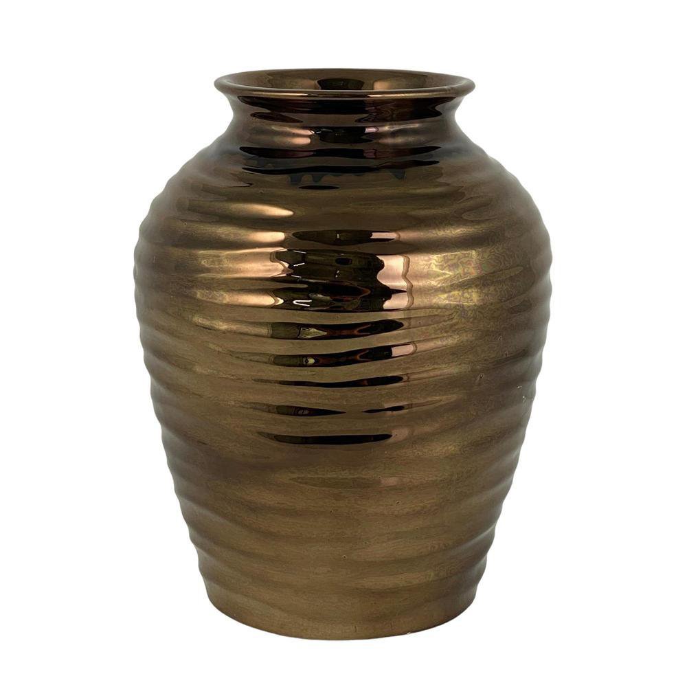 Florero Decorativo Café 17x17x22 Cm - Cemaco