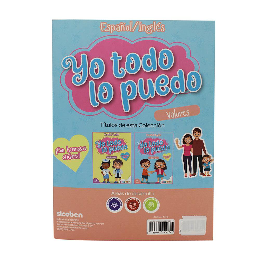 Libro de Actividades "Yo Todo Lo Puedo" con Stickers Español e Inglés ...