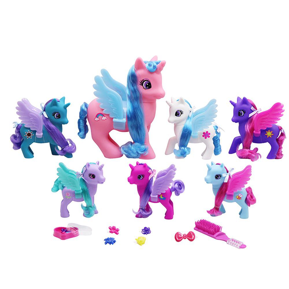 Mega Pack de 7 Unicornios con Accesorios - Cemaco
