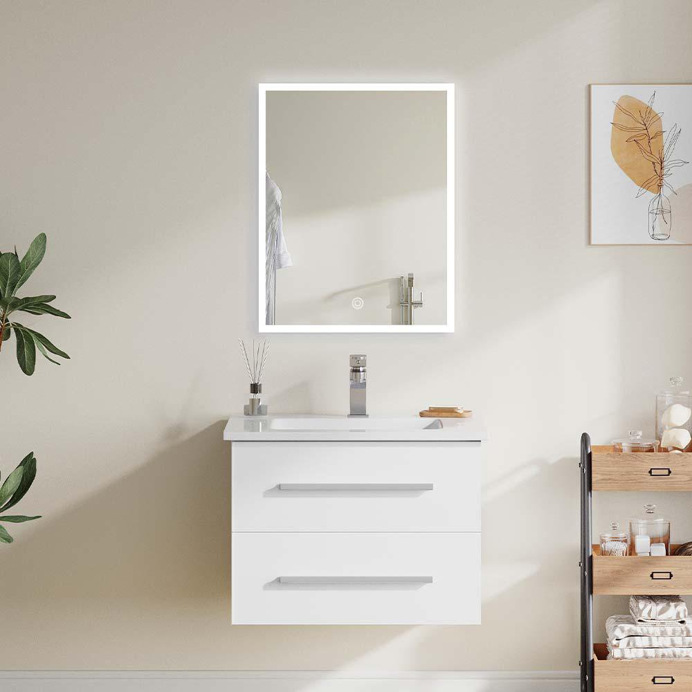Mueble Vanity con Lavamanos y Espejo Blanco 60 X 48 Cm - Zmobili - Cemaco