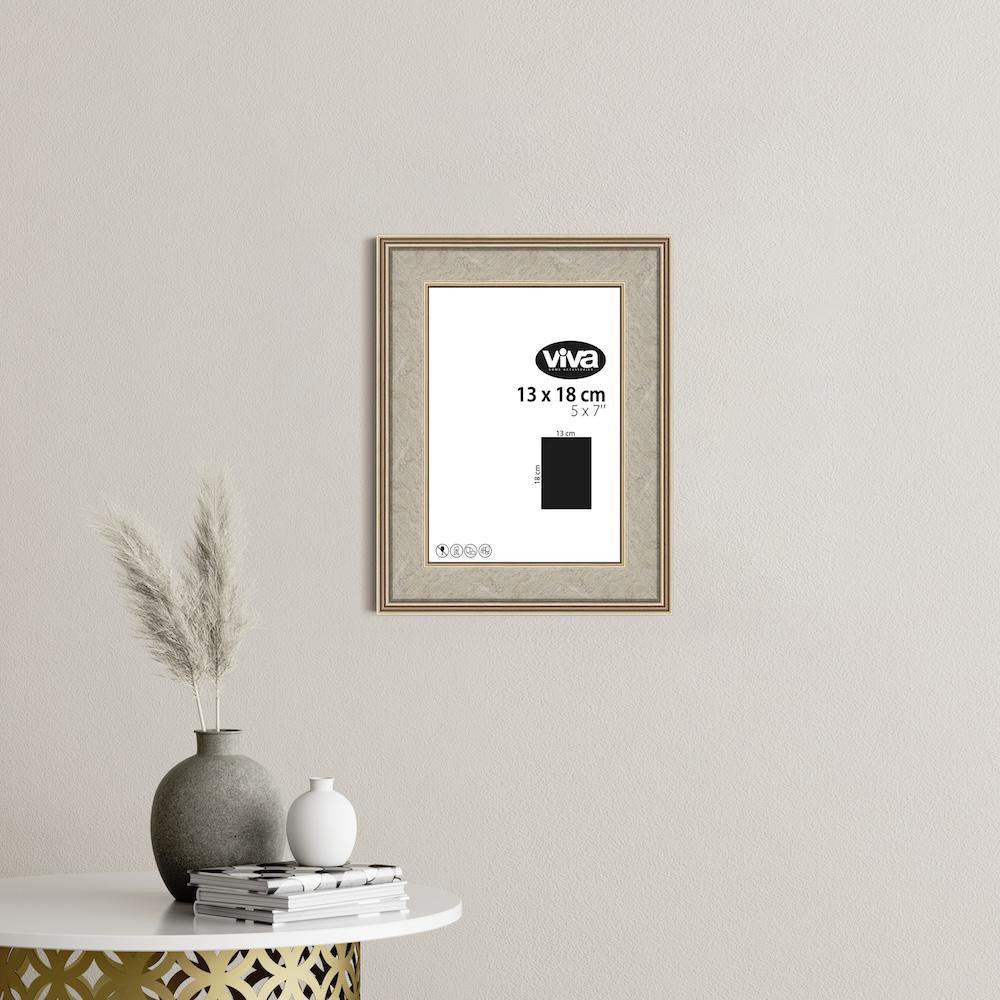 Marco para Foto 5 X 7 Plg Dorado y Marfil - Cemaco