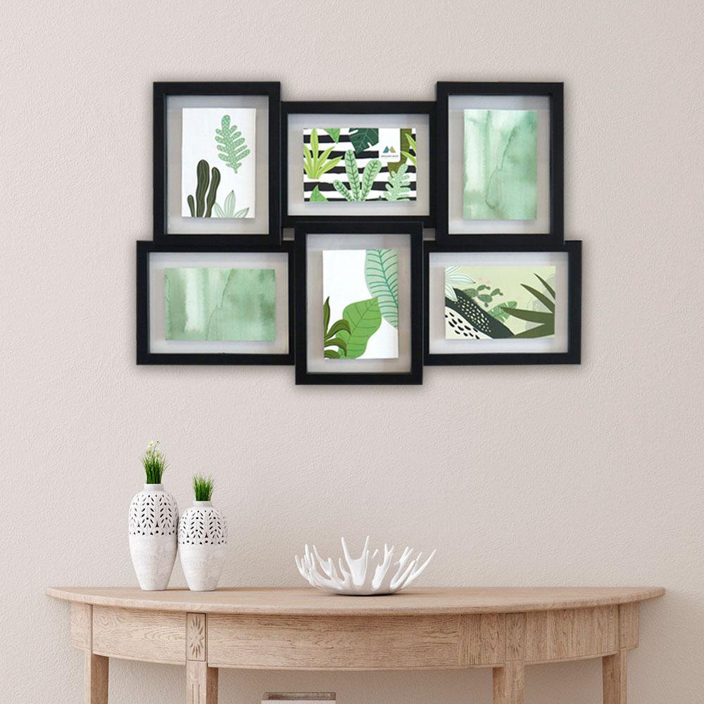 Marco de 6 Fotos Color Negro - Cemaco