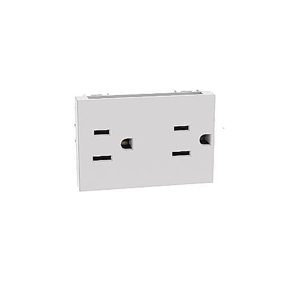 Tomacorriente 2 Módulos Matix Go Blanco - Cemaco