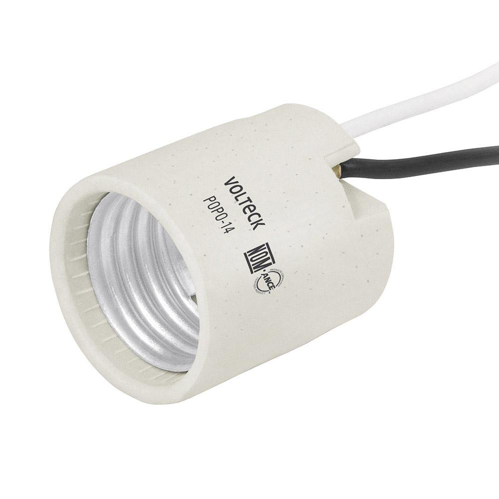 Socket E27 Porcelana Simple De Interior - Volteck - Cemaco