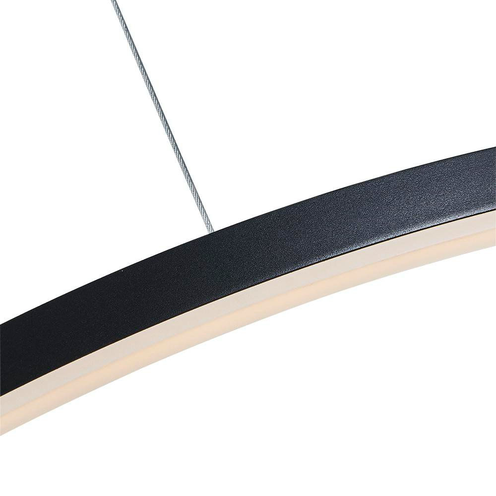 Lámpara LED Circular de Techo Negra 80 Cm - Cemaco