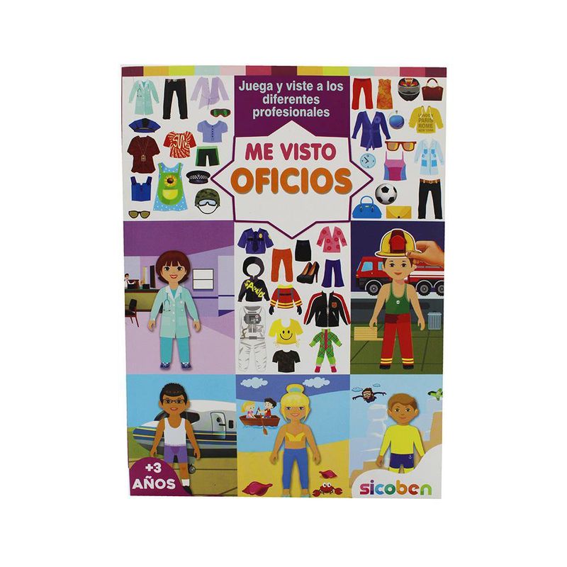 Libro "Me Visto Oficios" Actividades con Stickers - Cemaco