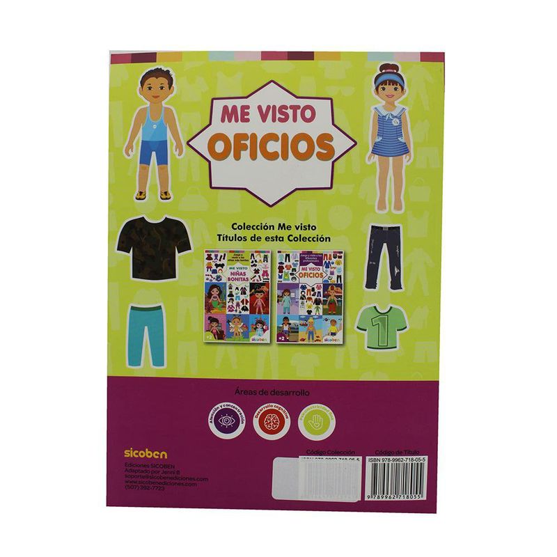 Libro "Me Visto Oficios" Actividades con Stickers - Cemaco