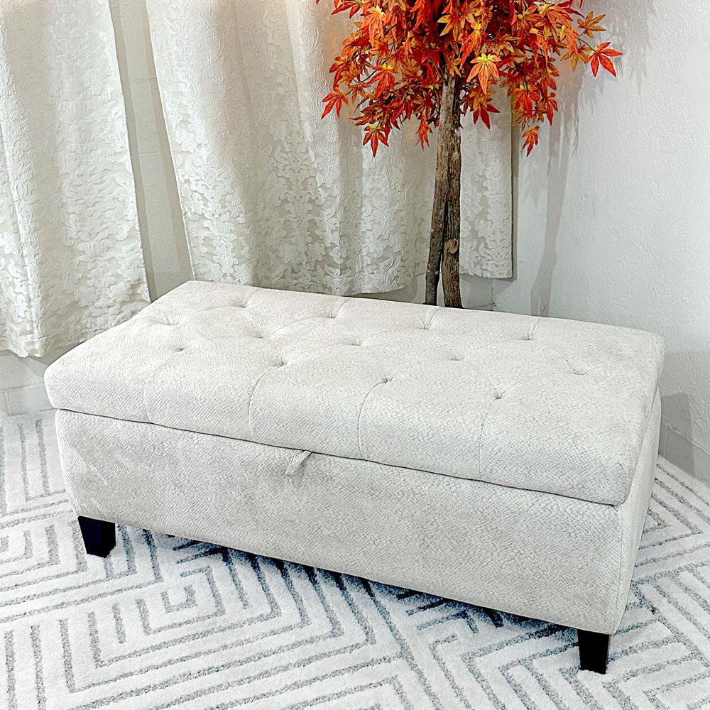 Taburete Rectangular con Baúl Sevilla 114 x 53 x 48 Cm - Cemaco