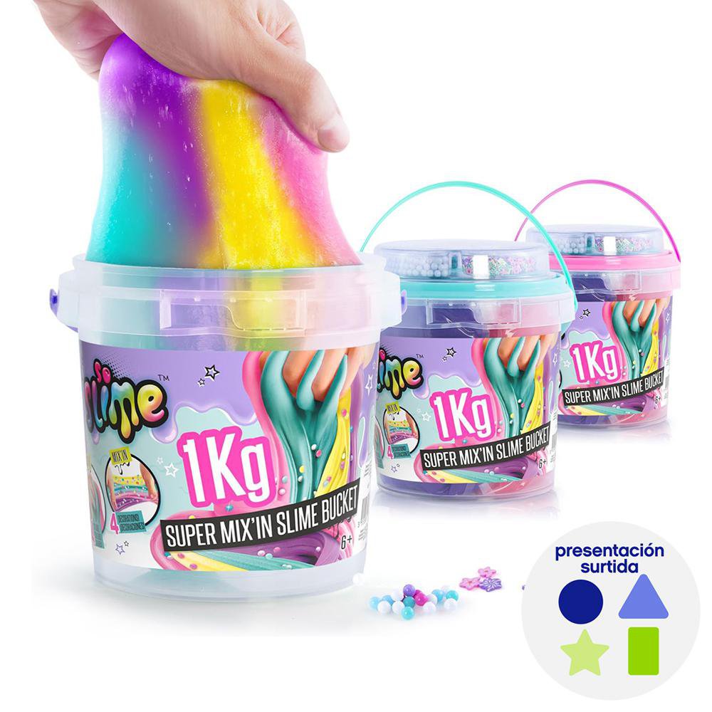 Super Cubo de Slime con Decoraciones 1 kg - Cemaco