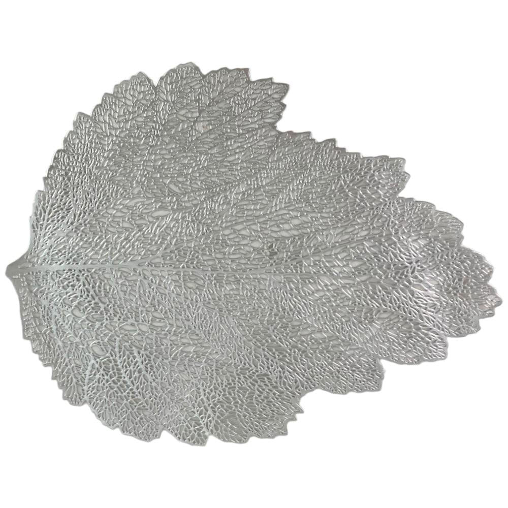 Individual Plateado con Forma de Hoja - Cemaco