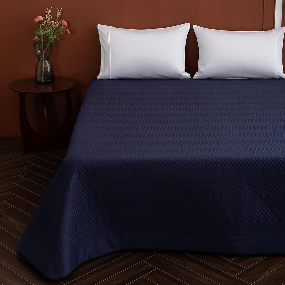 Set de Cubrecama Azul Marino Queen - Cemaco