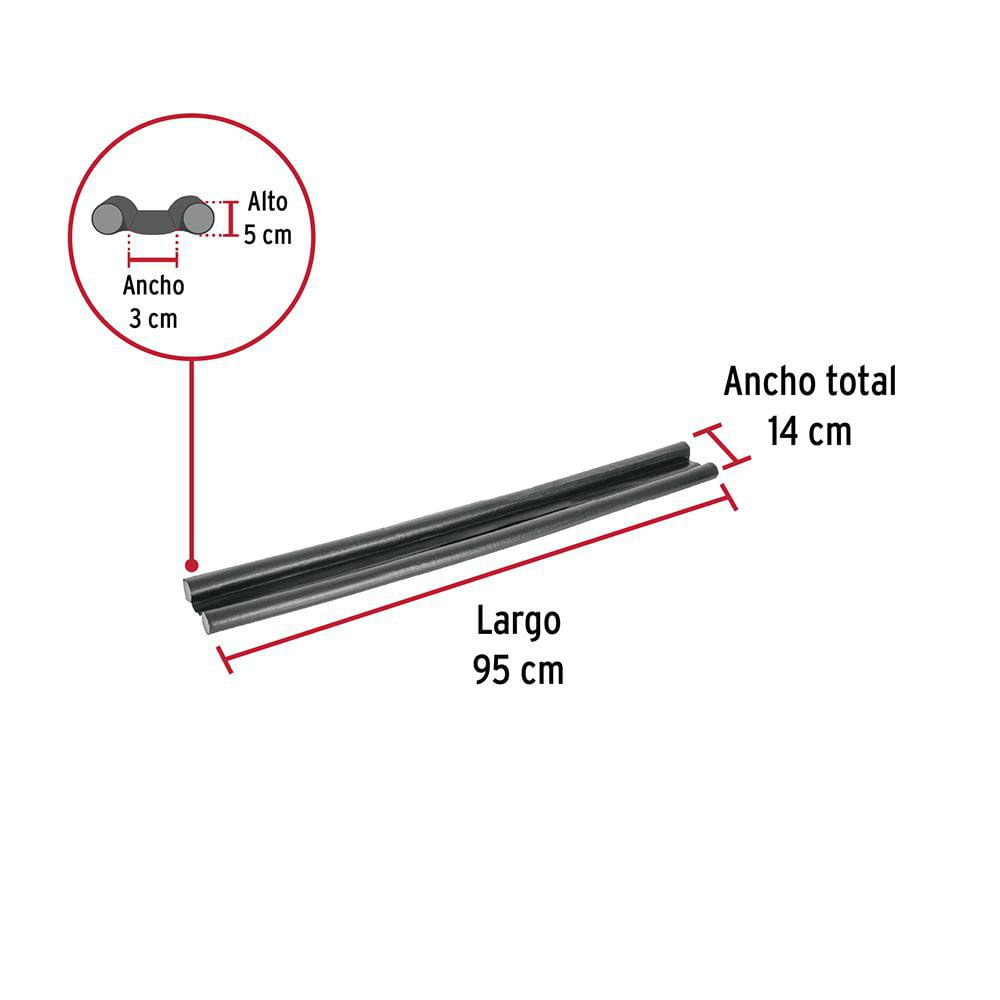Guardapolvo para Puerta con Funda Negro 100 Cm - Cemaco