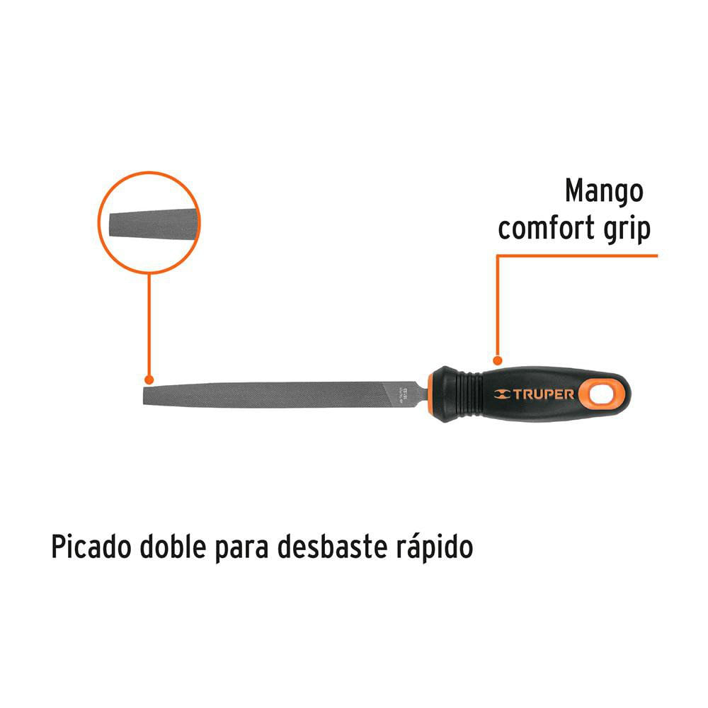 Lima Plana Fina con Mango 6 Plg - Cemaco