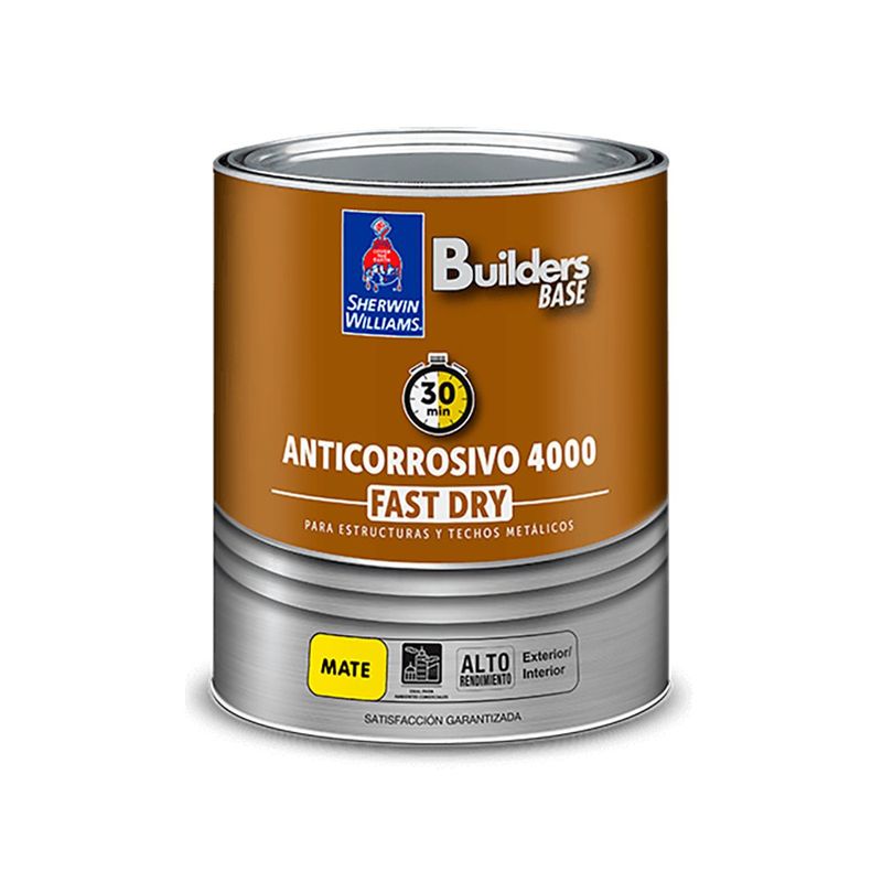 Pintura Anticorrosiva 4000 Fast Dry Gris Mate - Cemaco