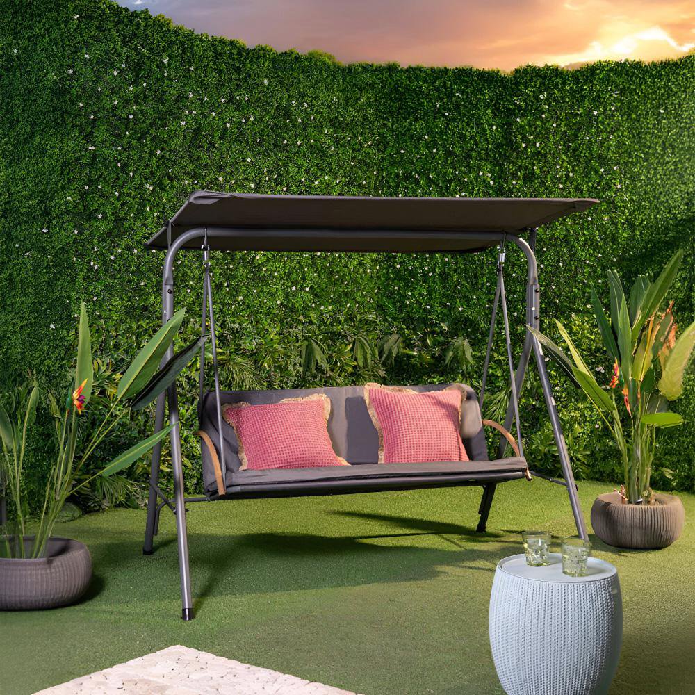 Sillón Columpio de Exterior Lira Gris Oscuro - Cemaco