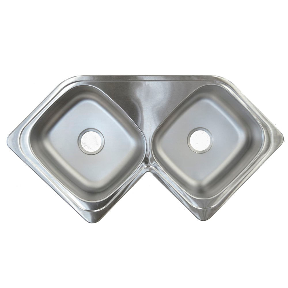 Lavatrastos de Acero Inoxidable Esquinero Empotrable - Cemaco