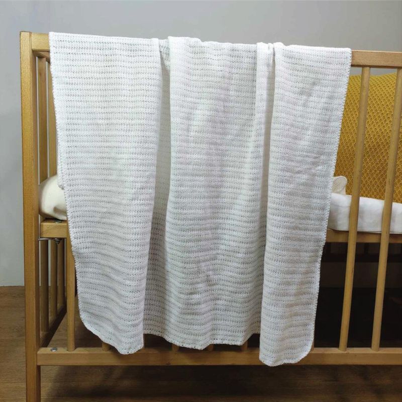 Frazada Espiga Blanca 75x100 Cm - Cemaco