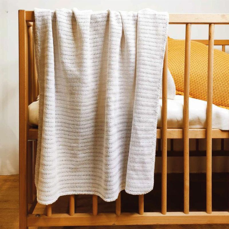 Frazada Espiga Gris 75x100 Cm - Cemaco