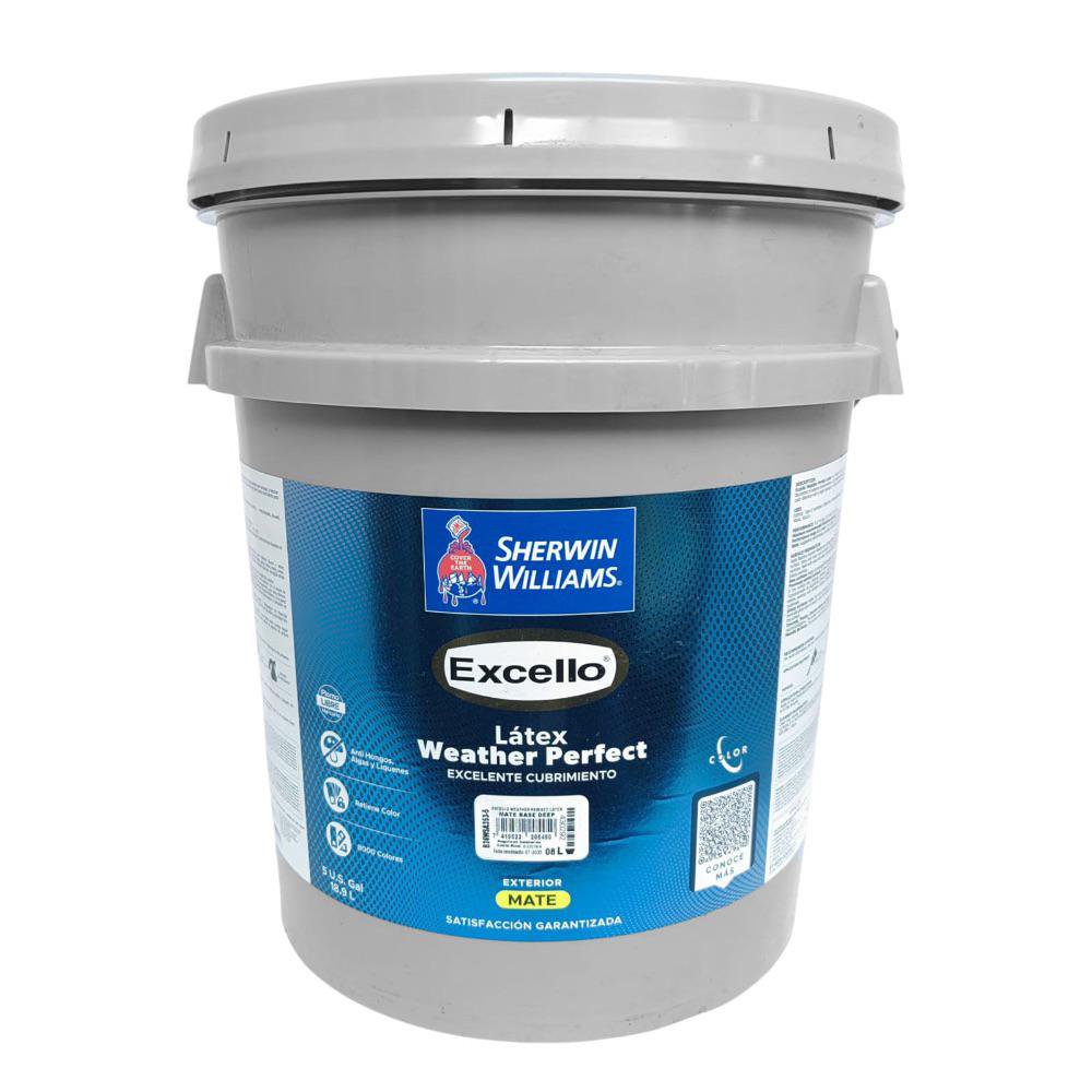 Pintura Excello Weather Perfect Látex Mate 5 Gal - Cemaco
