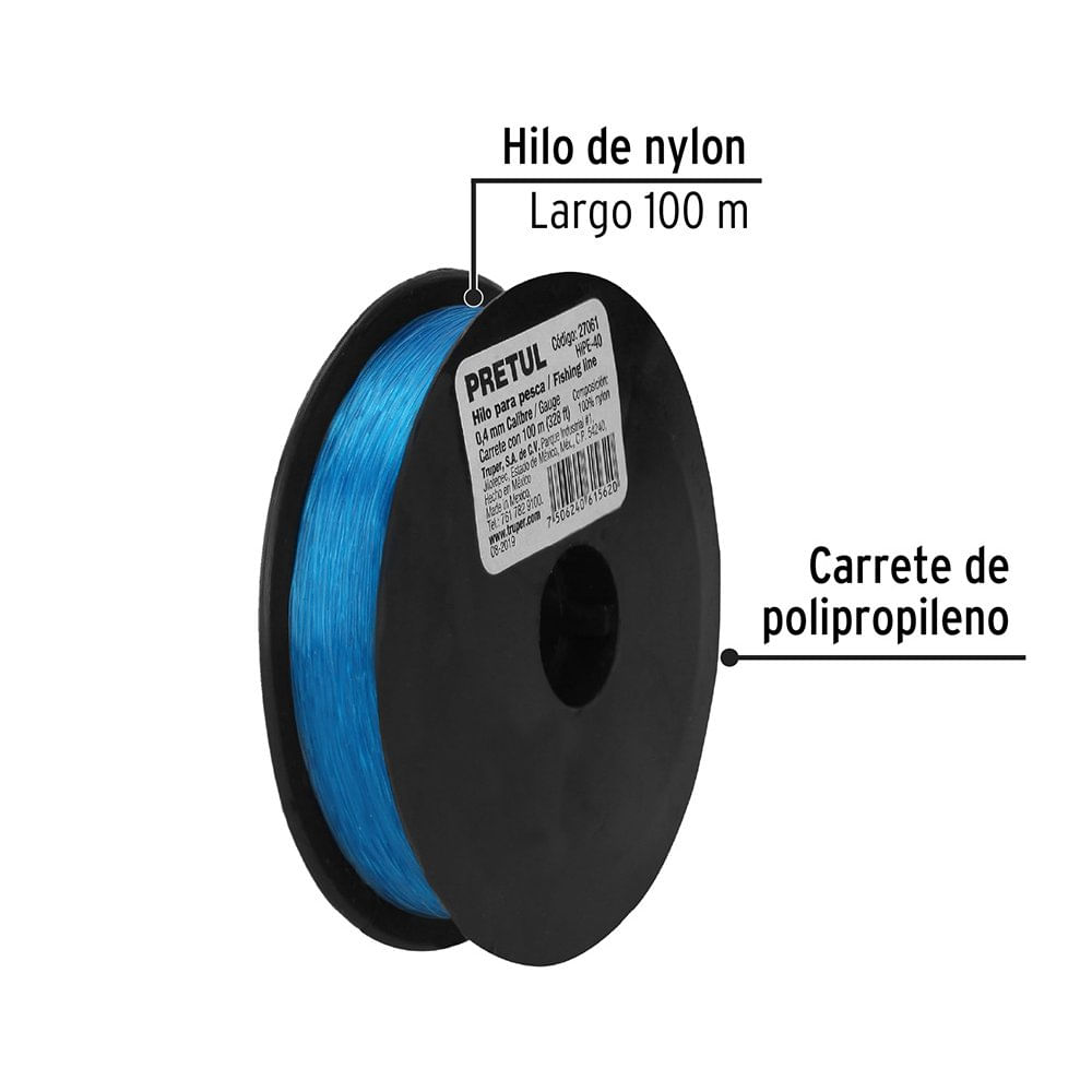 Hilo para Pesca Calibre 0.40 Mm 100 M - Cemaco