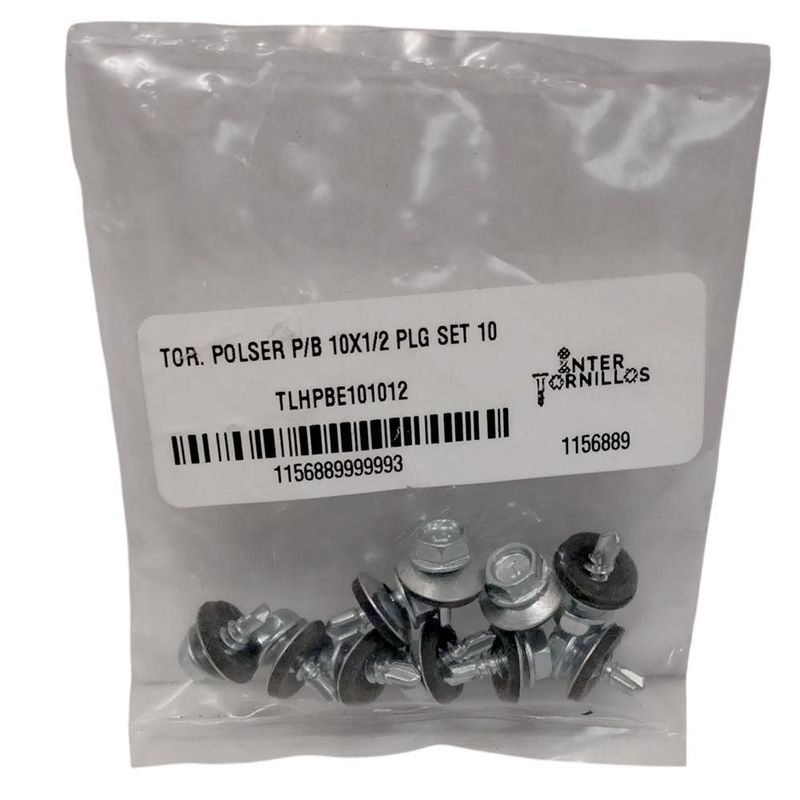 Tornillo Polser para Broca 10 X 1/2 Plg 10 Unidades - Cemaco