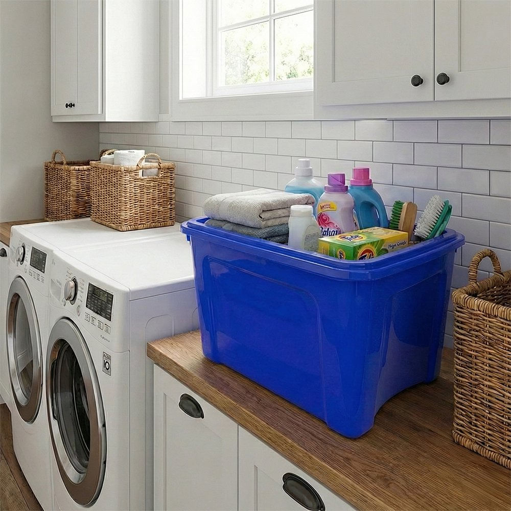 Caja Ultra Box Plástico Azul con Tapa - Cemaco