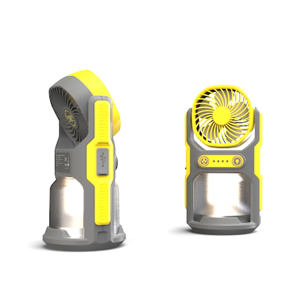 Ventilador Recargable con Linterna y Puerto USB - Cemaco