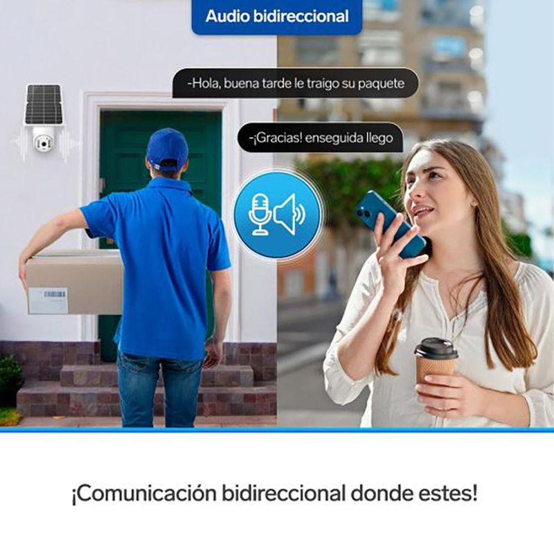 Cámara de Seguridad Robotizada con Panel Solar - Cemaco