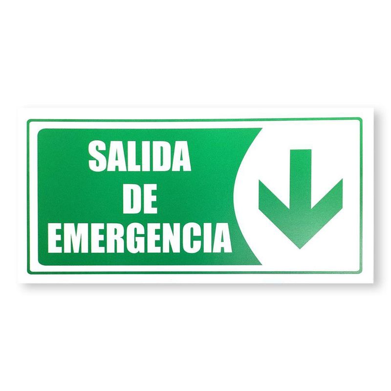 Rótulo de Salida de Emergencia 30 x 14 Cm - Cemaco