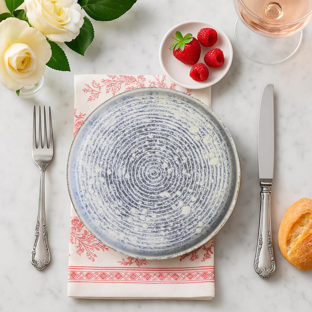 Plato para Ensalada Azul Frost - Cemaco