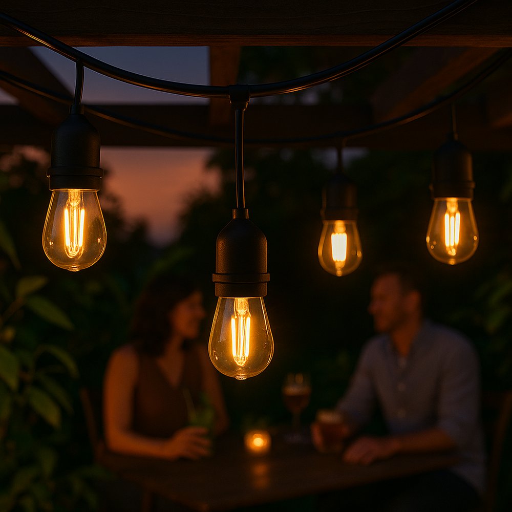 Serie de Luces LED Vintage para Exterior 15 M - Cemaco