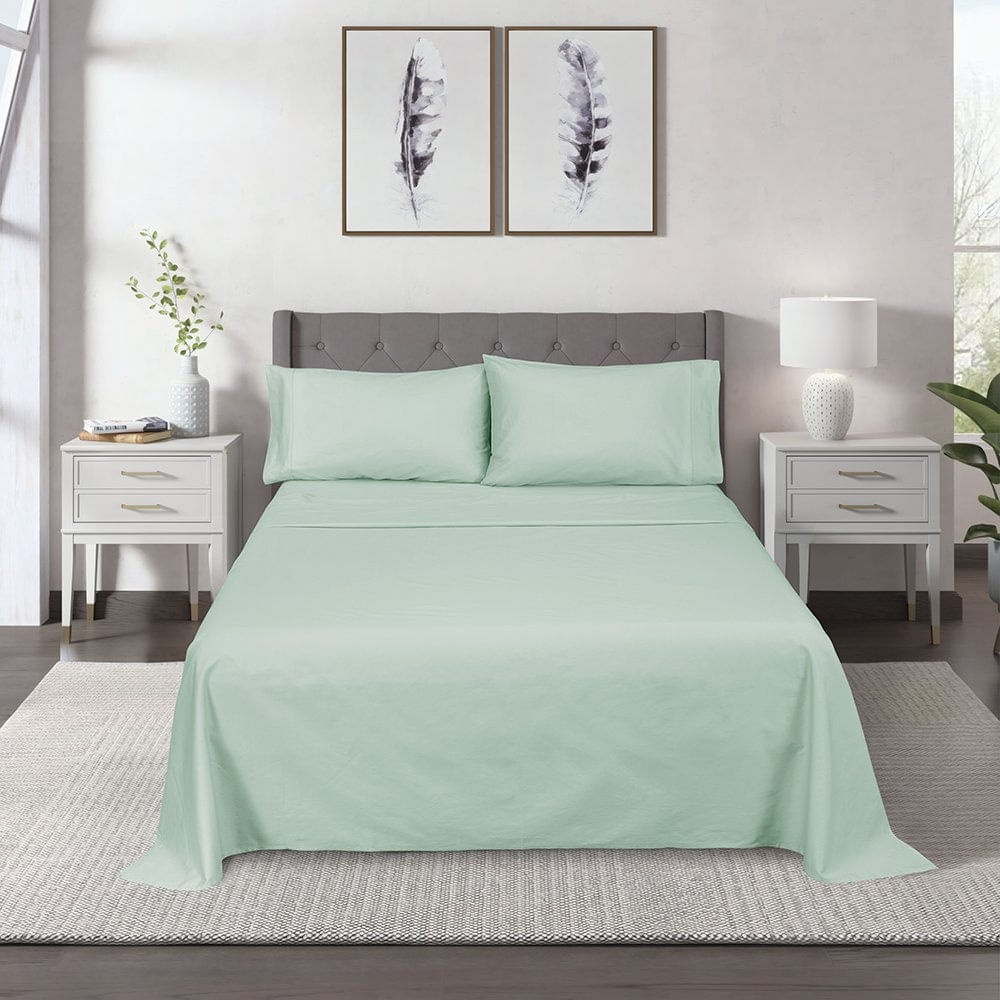 Set Sábanas 300 Hilos Celeste - Varios Tamaños - Cemaco