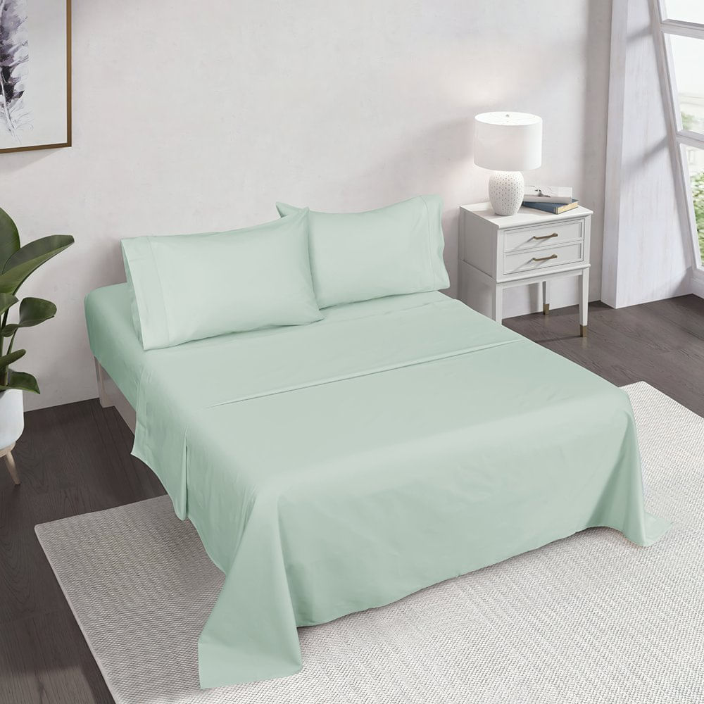 Set Sábanas 300 Hilos Celeste - Varios Tamaños - Cemaco