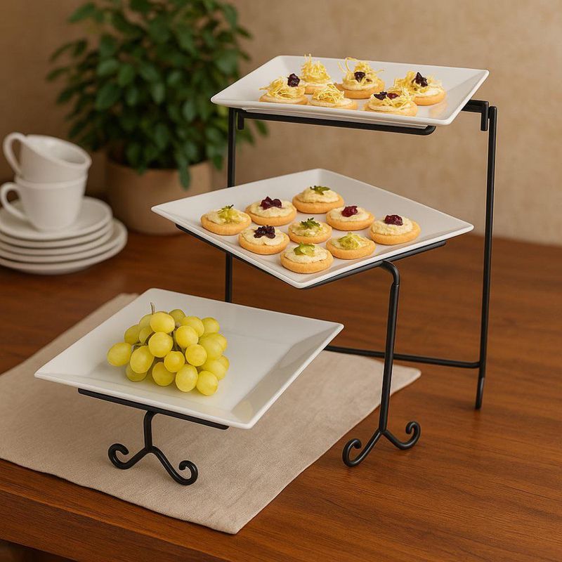 Molde Cuadrado Trio con Base Cromada - Cemaco