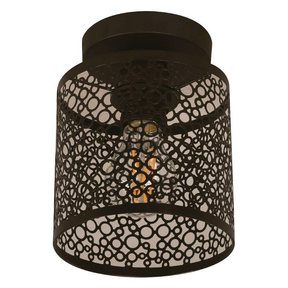 Lámpara Techo E27 1L 40W Acab. Negro - Zlumini - Cemaco