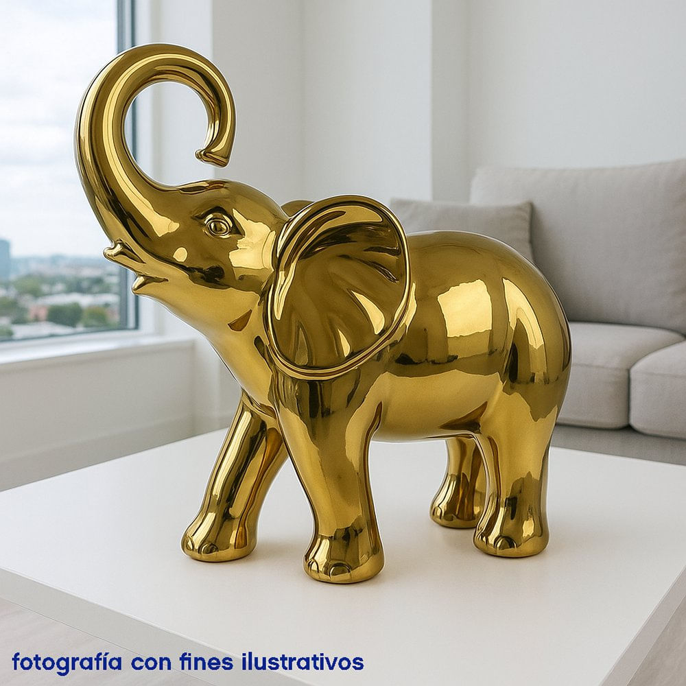 Figura Decorativa Elefante Dorado - Cemaco