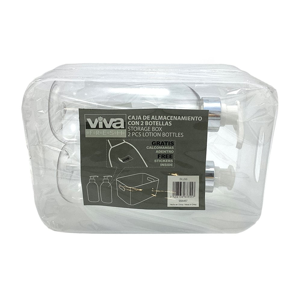 Set 2 Botellas Para Jabon - Viva Fresh Varios Colores - Cemaco