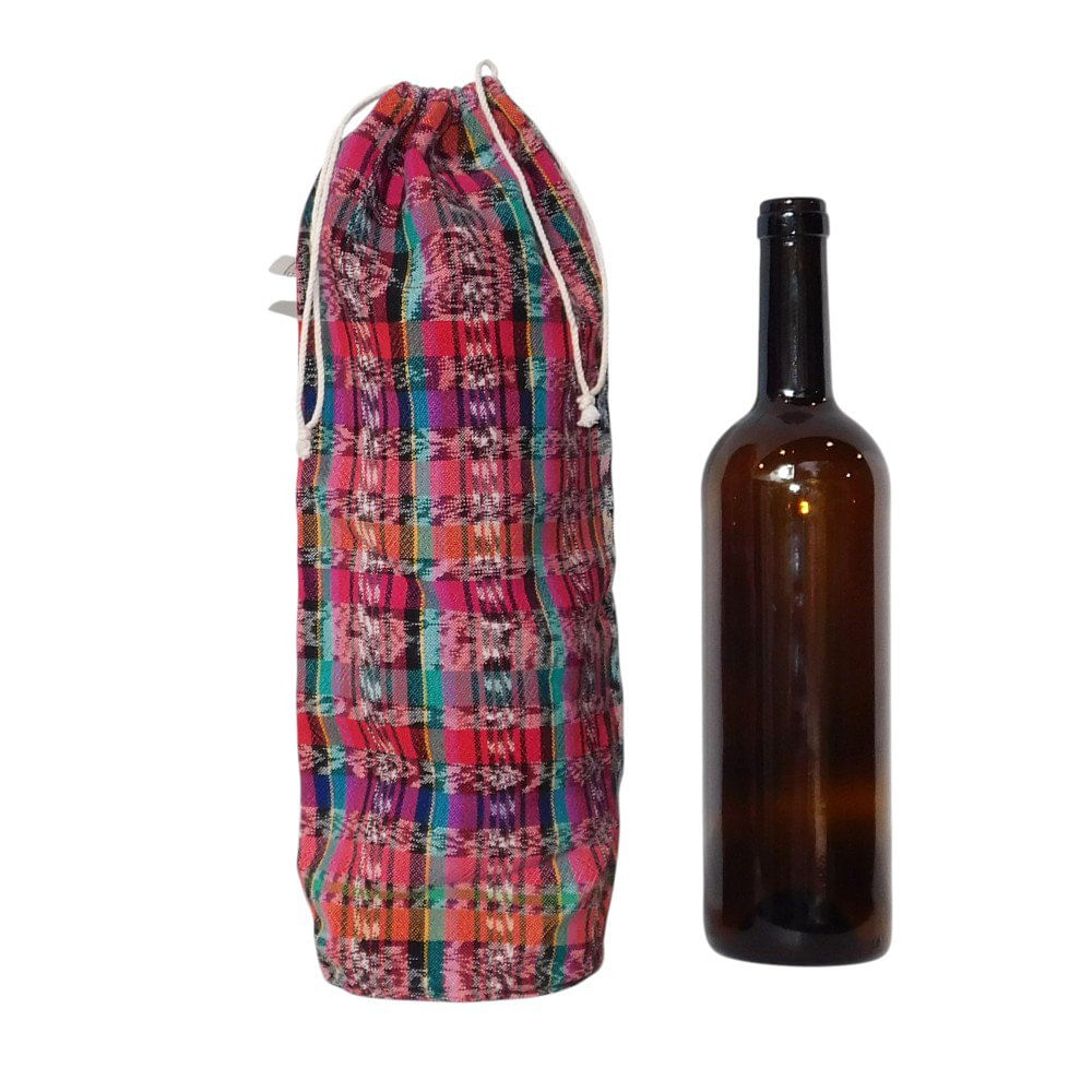 Funda Porta Botella de Tela Típica Multicolor - Cemaco