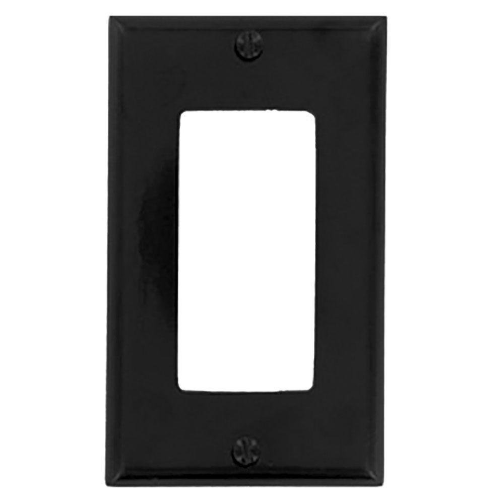 Placa De 1 Módulo Negra - Leviton - Cemaco