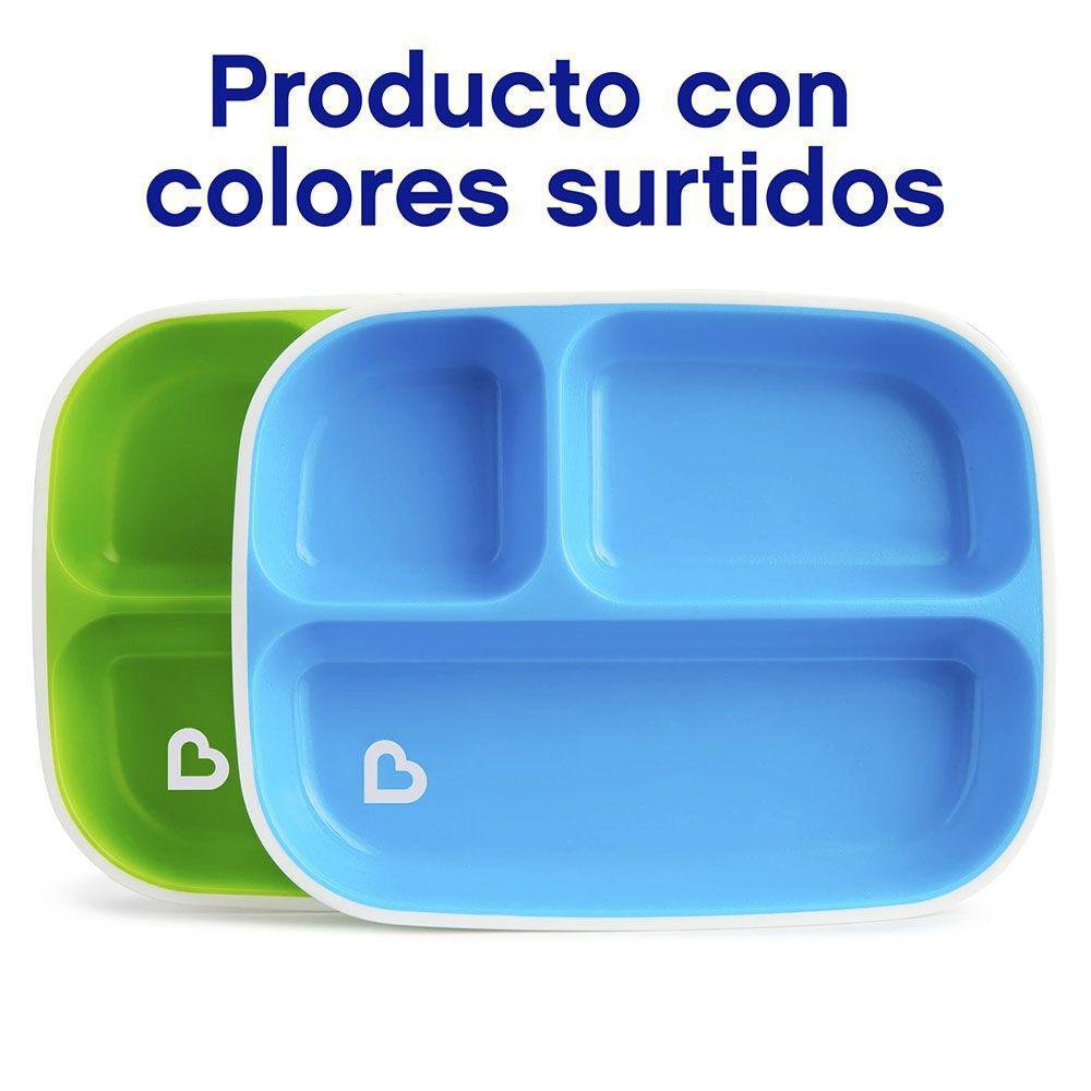 Plato Con Divisiones 2 Pzas - Munchkin - Cemaco